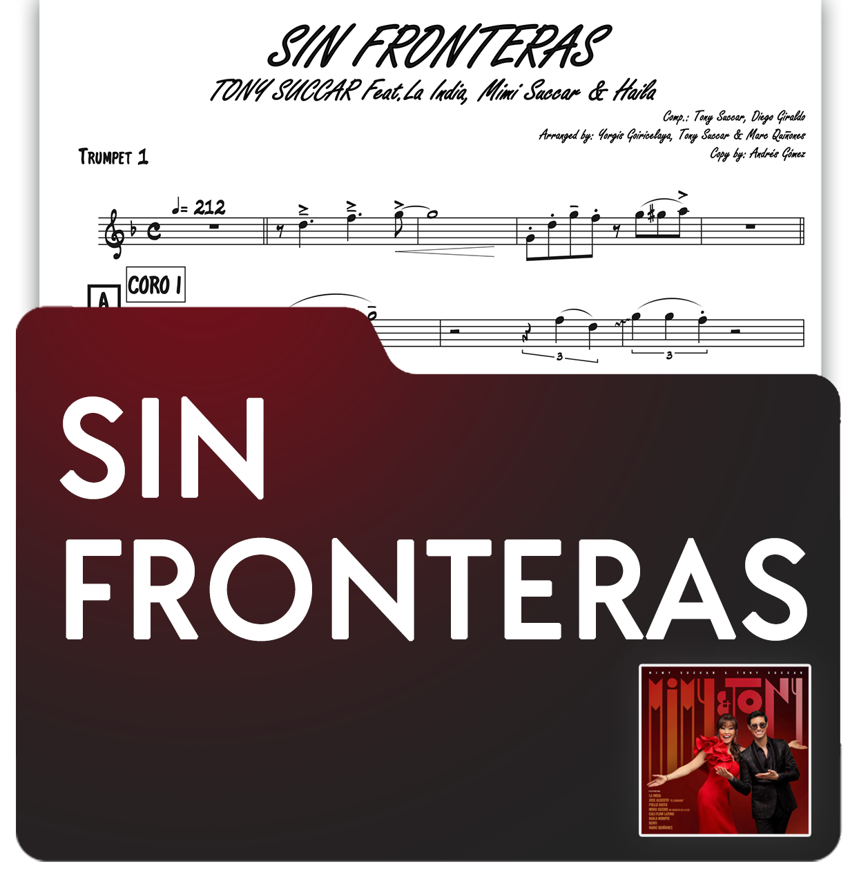 Partitura: Sin Fronteras – Tony Succar